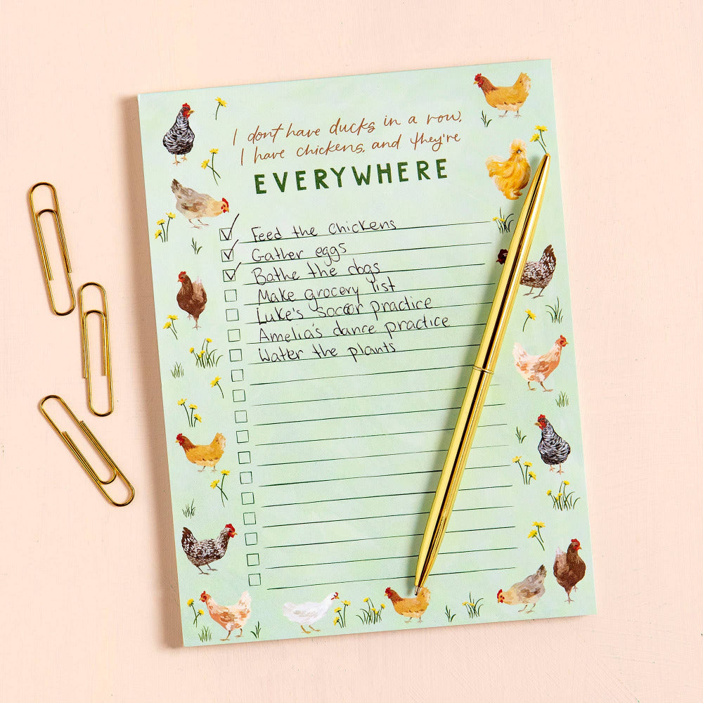 Chickens Everywhere Notepad – Coco and Duckie