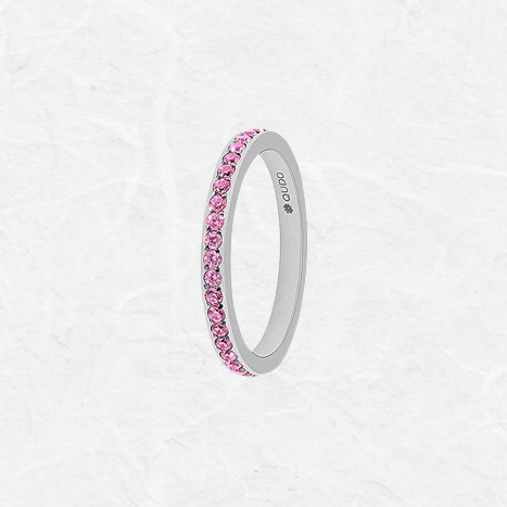 Silver Qudo Pink Crystal Eternity Ring – Coco and Duckie