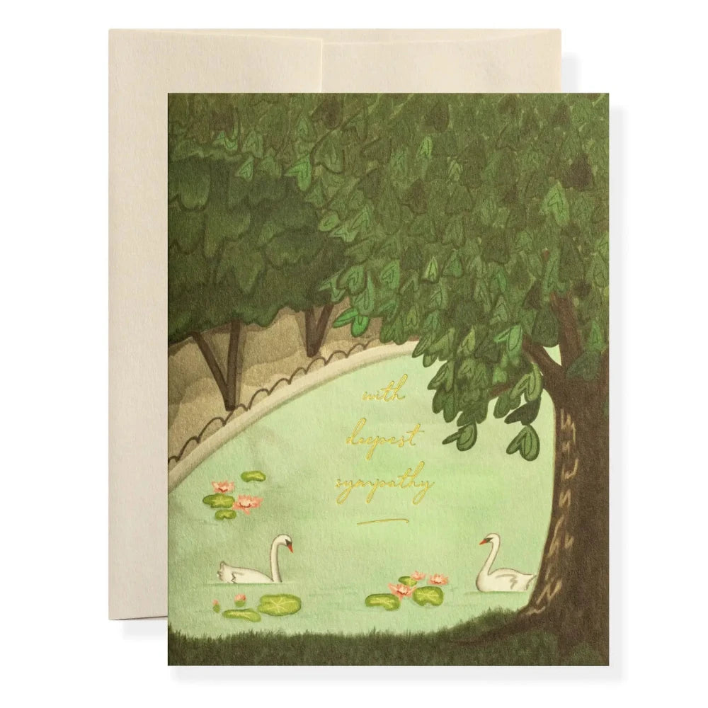 Swan Sympathy Card – Coco and Duckie