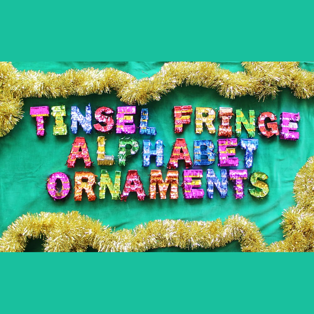 Tinsel Fringe Alphabet Ornament – Coco and Duckie