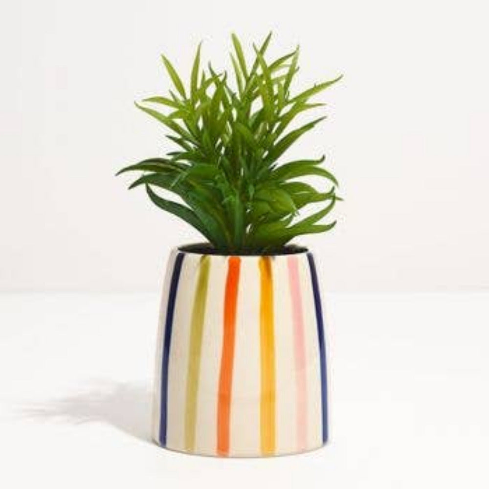 Colorful Striped Planter – Coco and Duckie